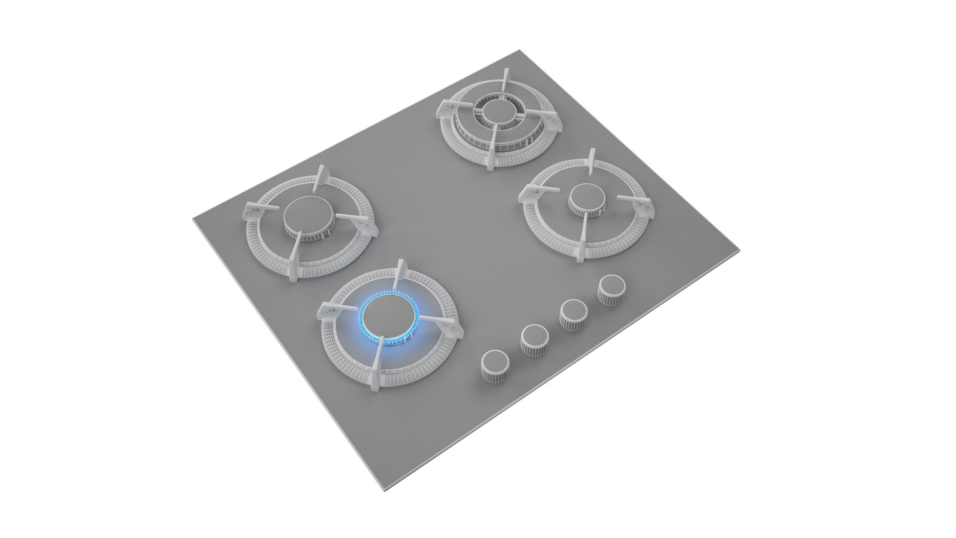 3D Model Gas Cooktop - TurboSquid 1650827