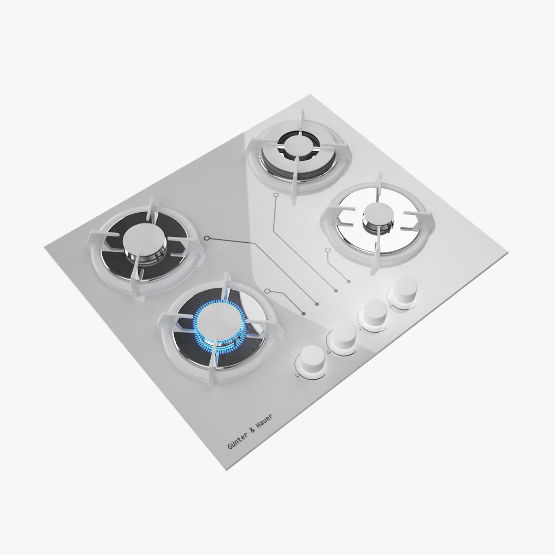3D model gas cooktop - TurboSquid 1650827