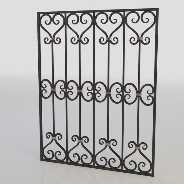 windows bars 3d model