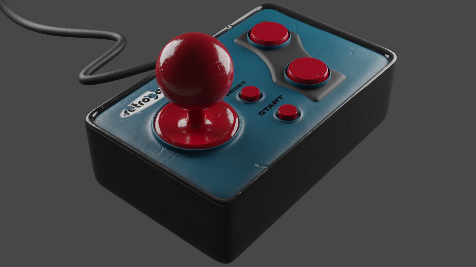 3D Retro Joystick - TurboSquid 1982903