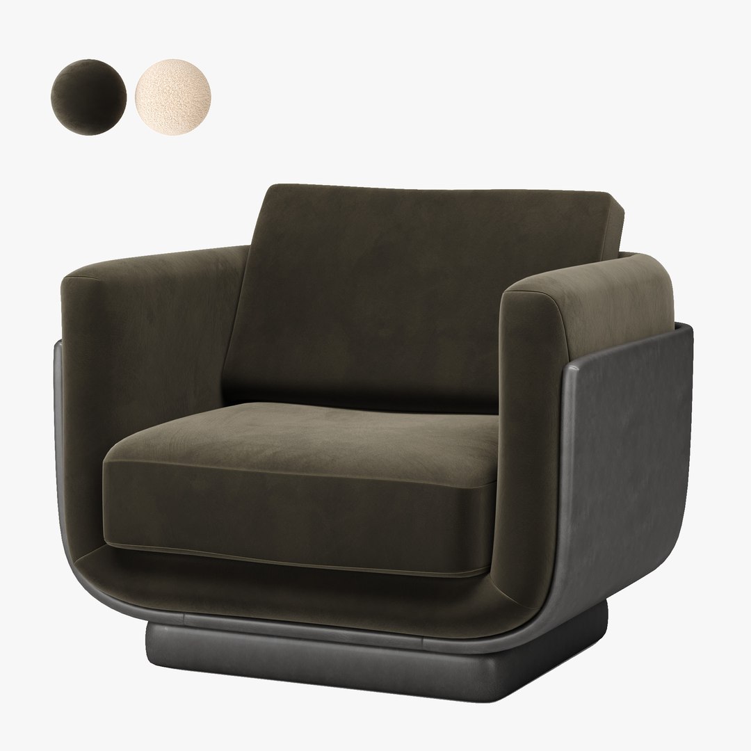 Ebisu Armchair By Charlotte Biltgen 3D Model - TurboSquid 2386406