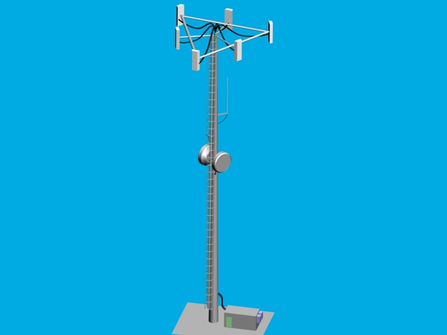 3d cellular phone tower cell model