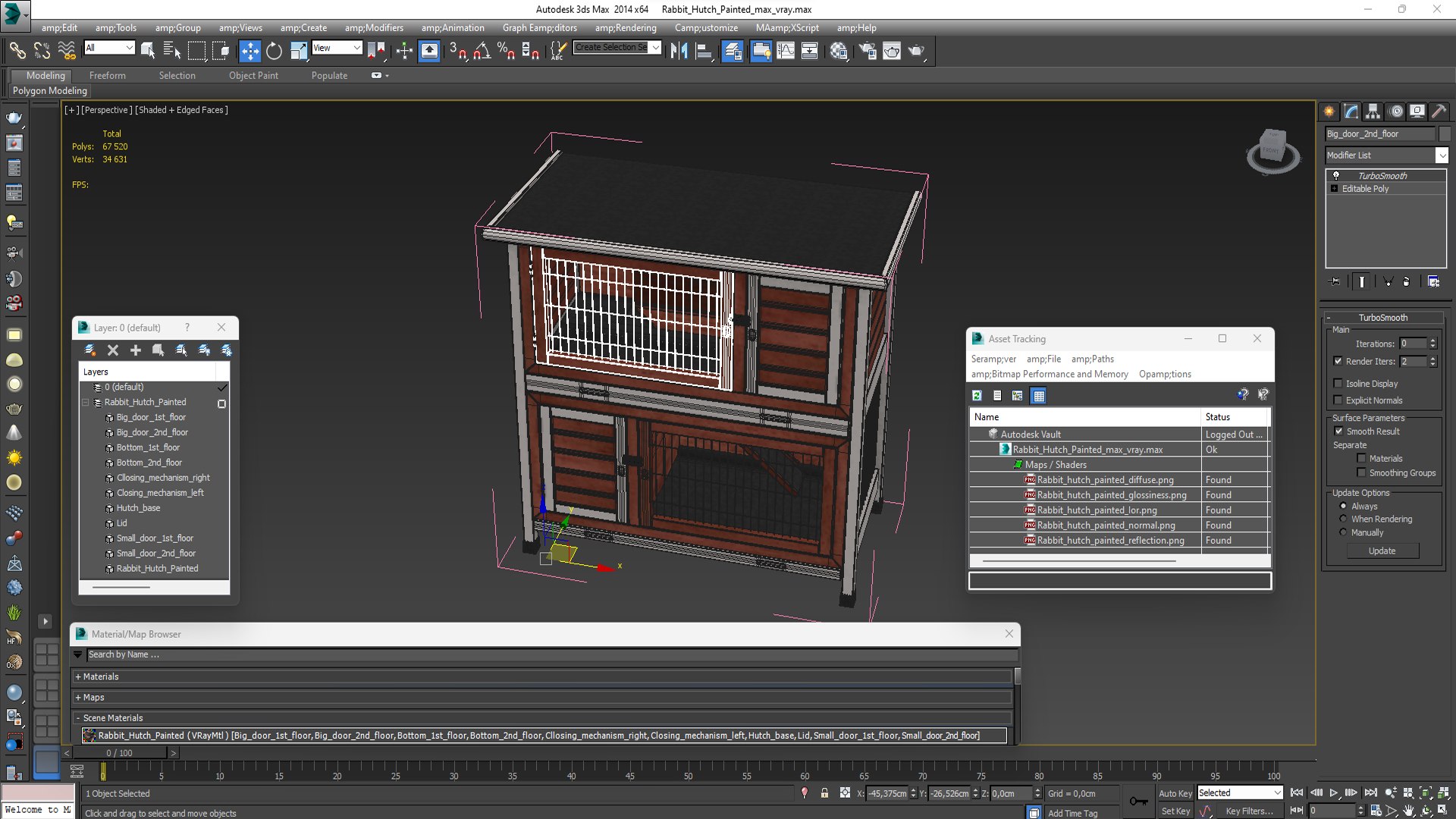 3D Rabbit Hutch Painted - TurboSquid 2144096