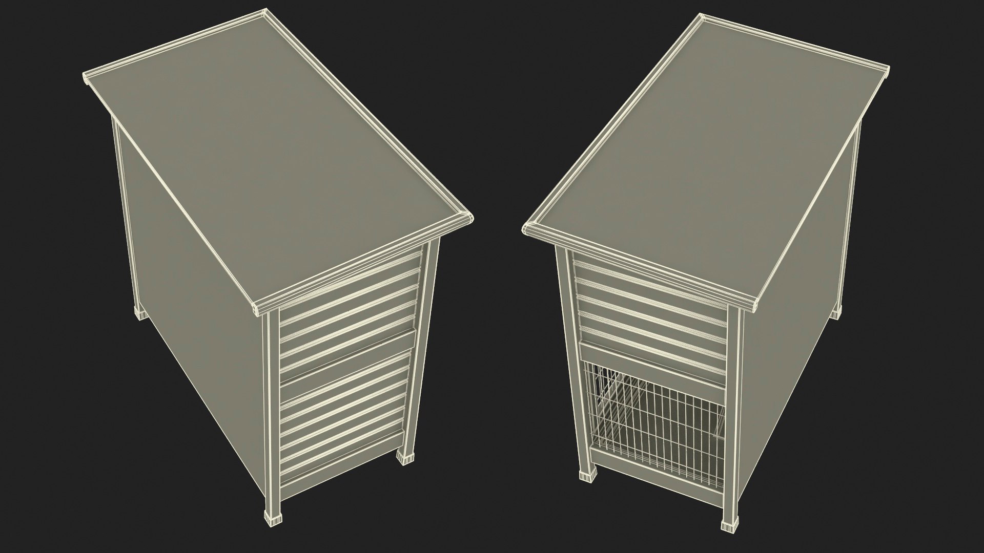 3D Rabbit Hutch Painted - TurboSquid 2144096