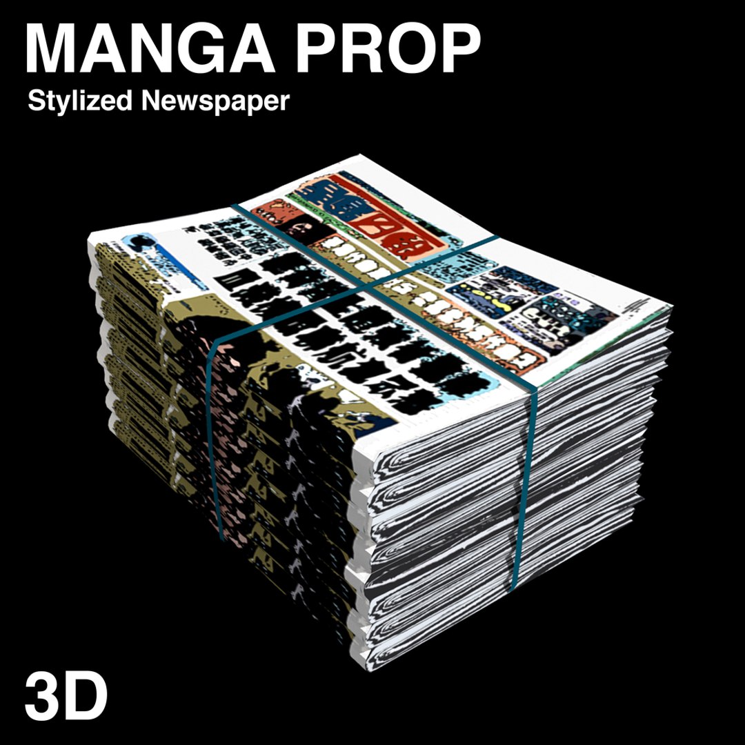 Stylized Newspapers Manga Model - TurboSquid 1412513