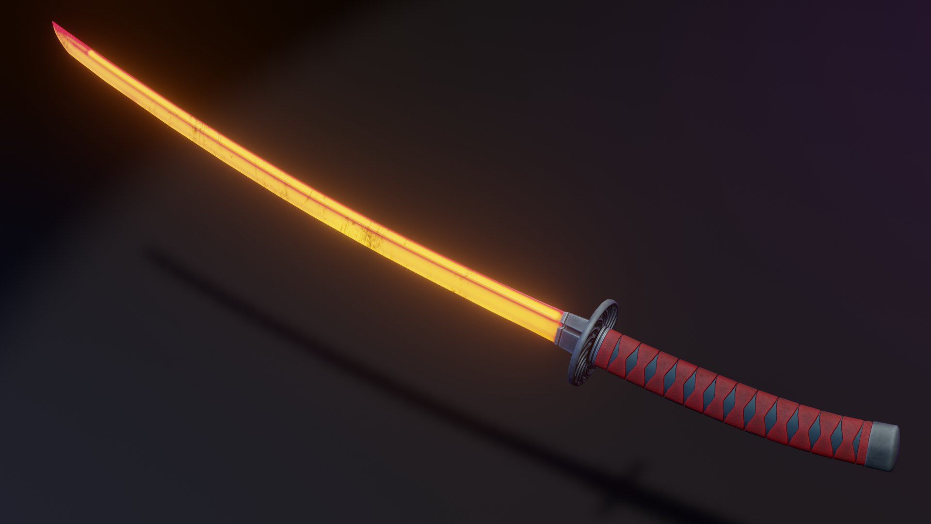 Katana Asset With 5 Skins PBR Textures Low-poly Game Ready 3D Model - TurboSquid 1912899