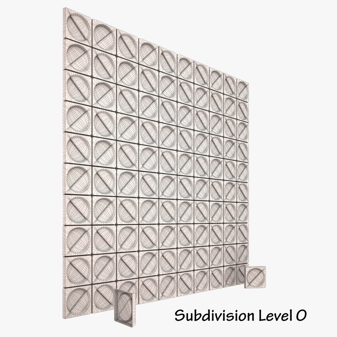 Button Wall Tile 3d Model