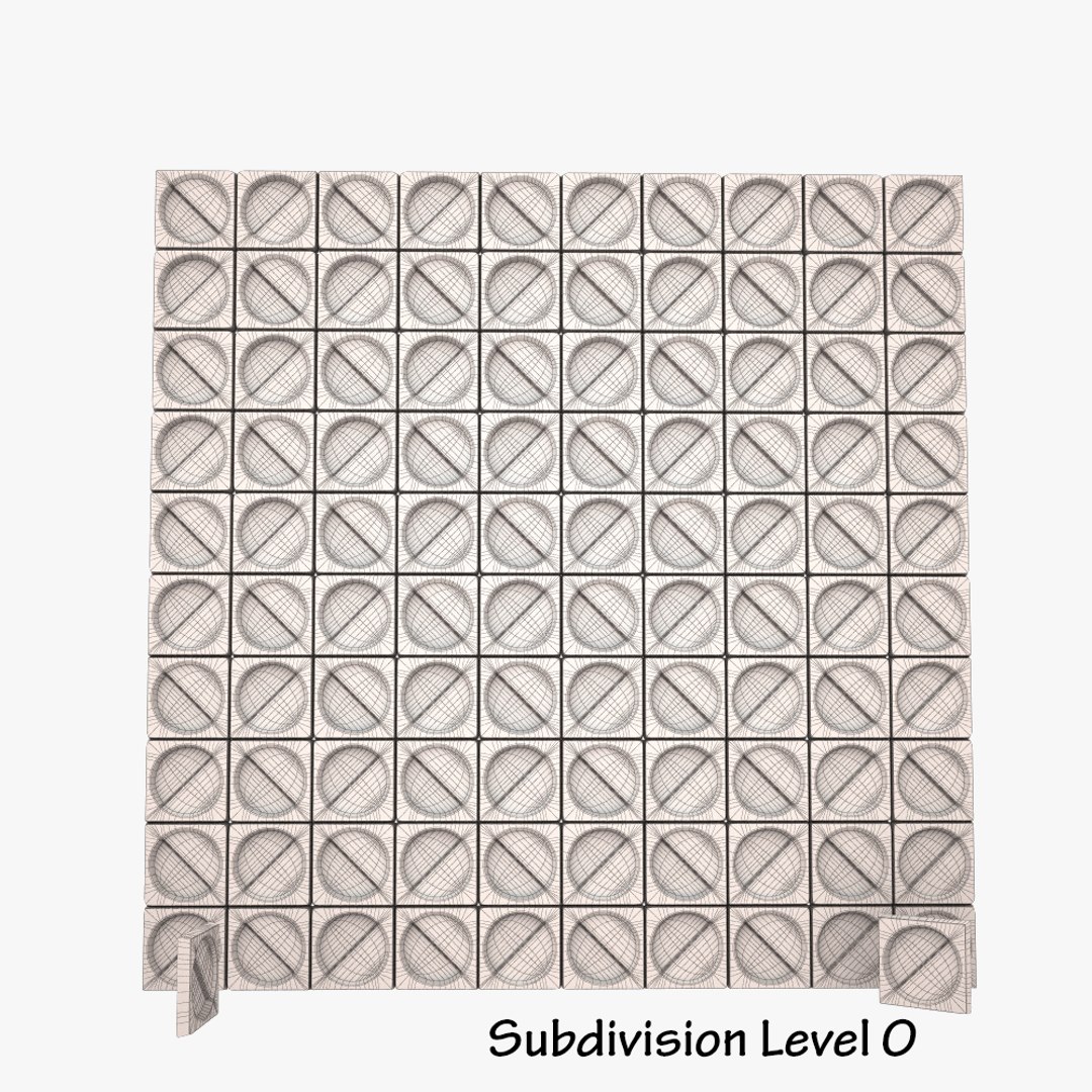 Button Wall Tile 3d Model