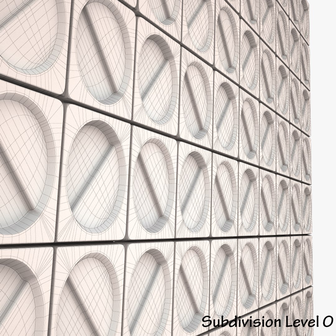 Button Wall Tile 3d Model