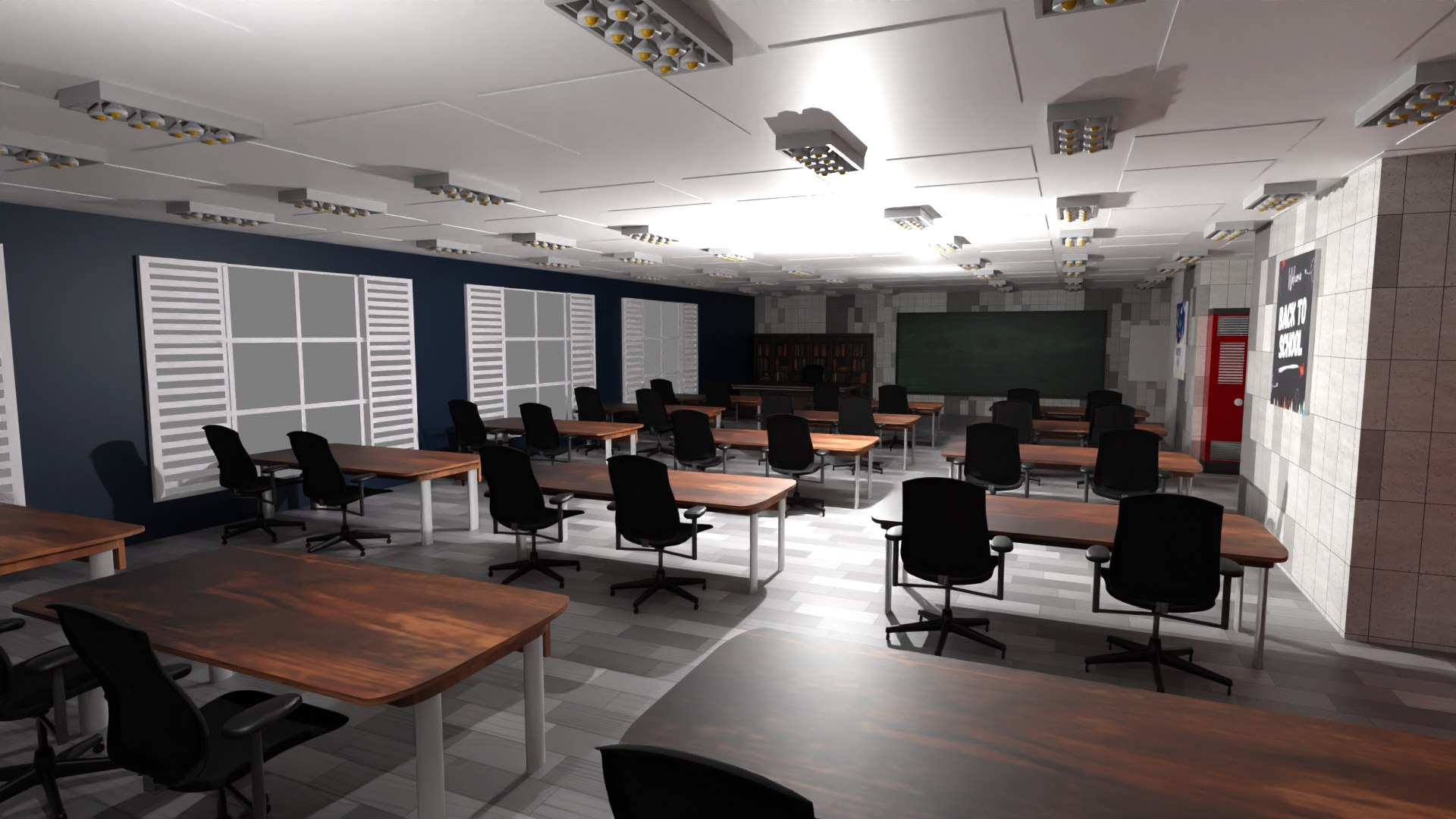 3D School Class Interior - TurboSquid 2178858