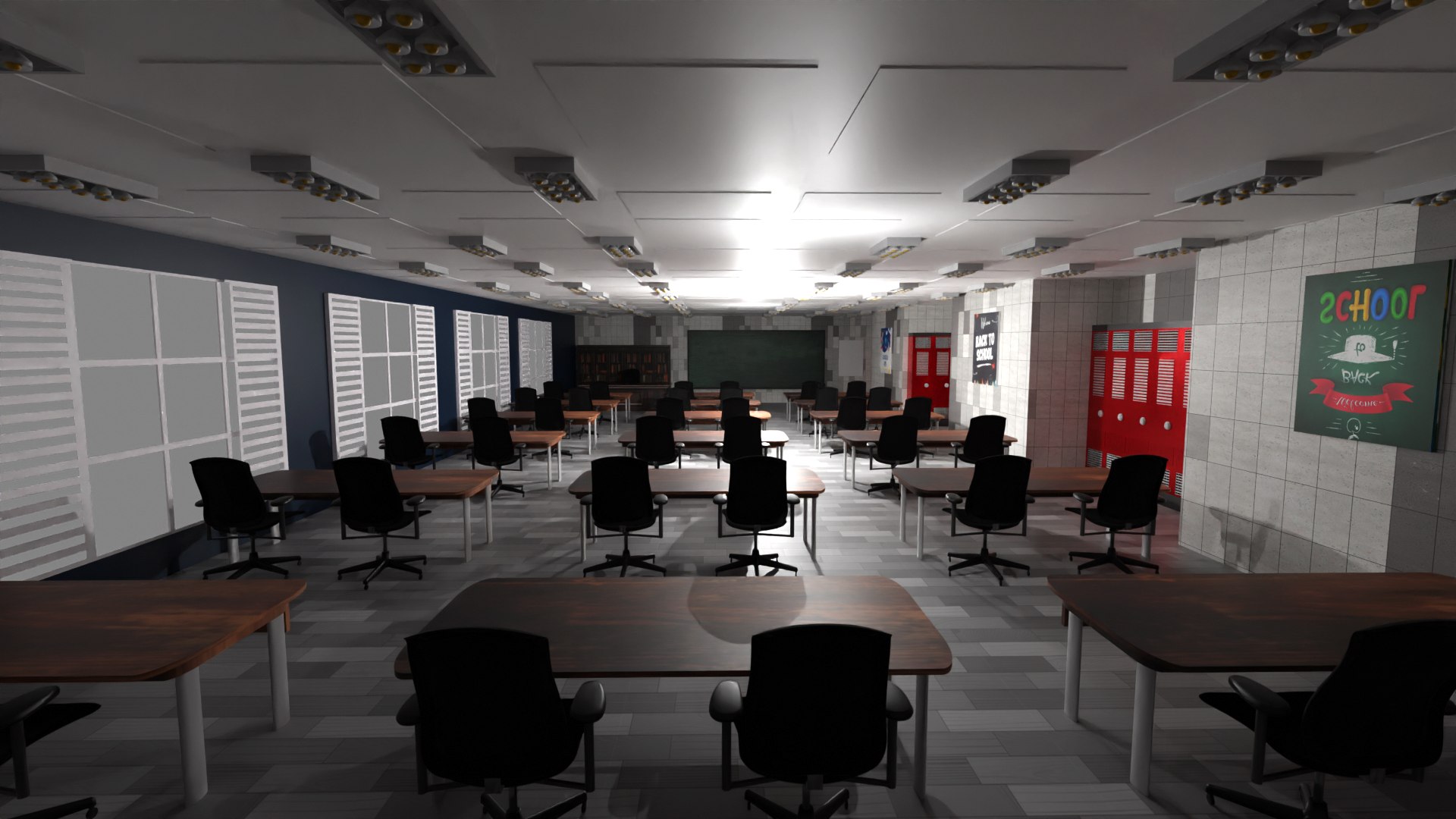3D School Class Interior - TurboSquid 2178858