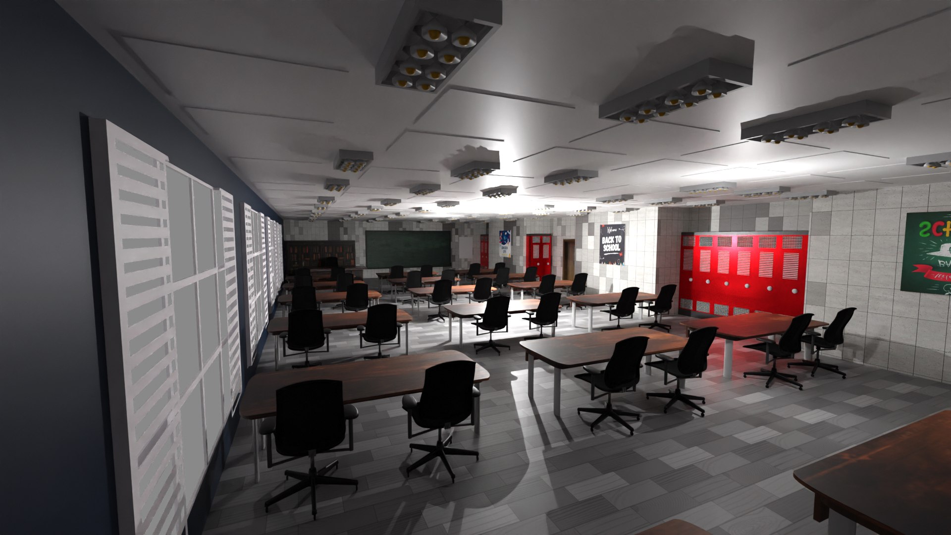 3D School Class Interior - TurboSquid 2178858