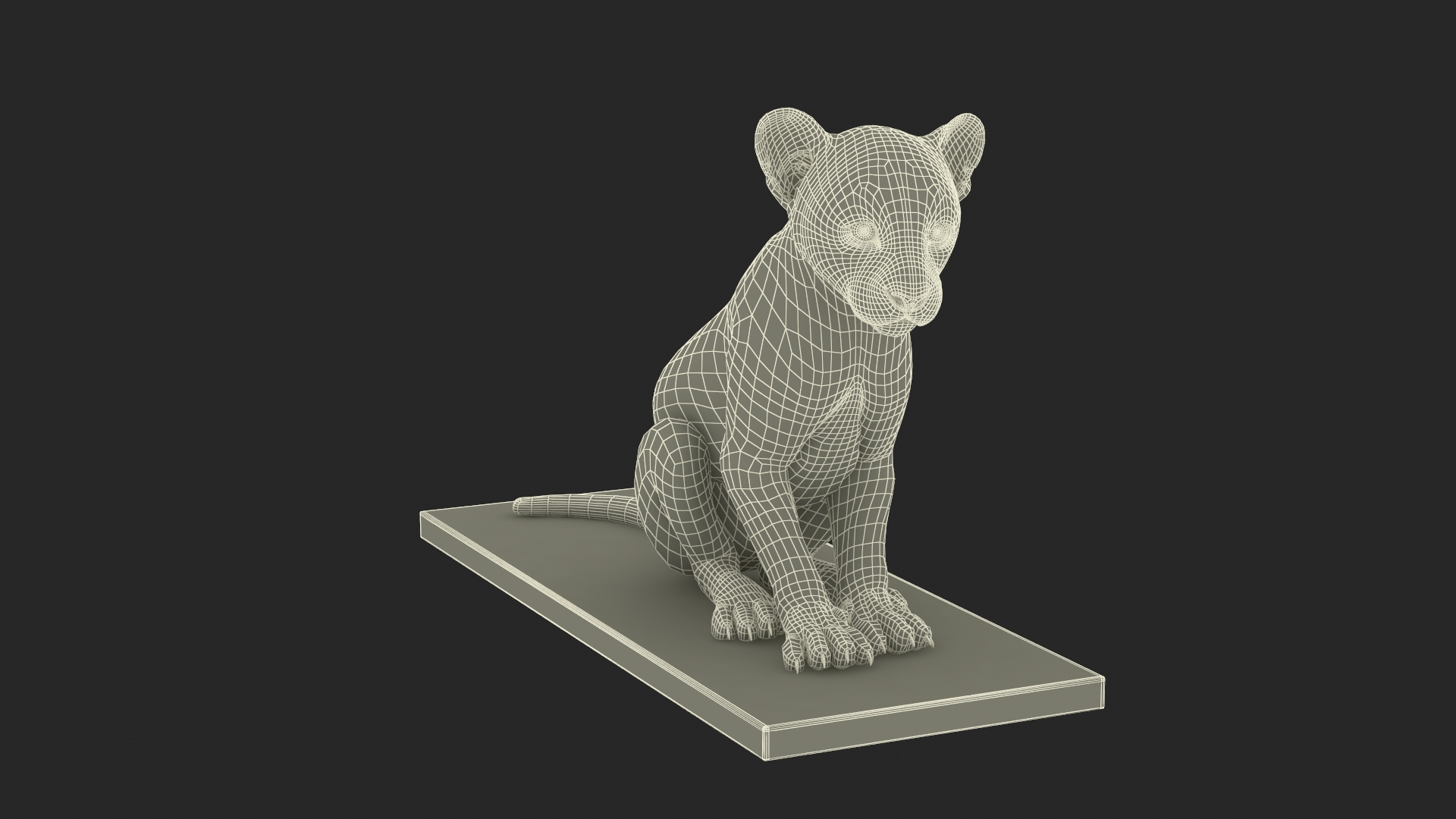 Marble Statue Of Leopard Cub 3D - TurboSquid 2335526