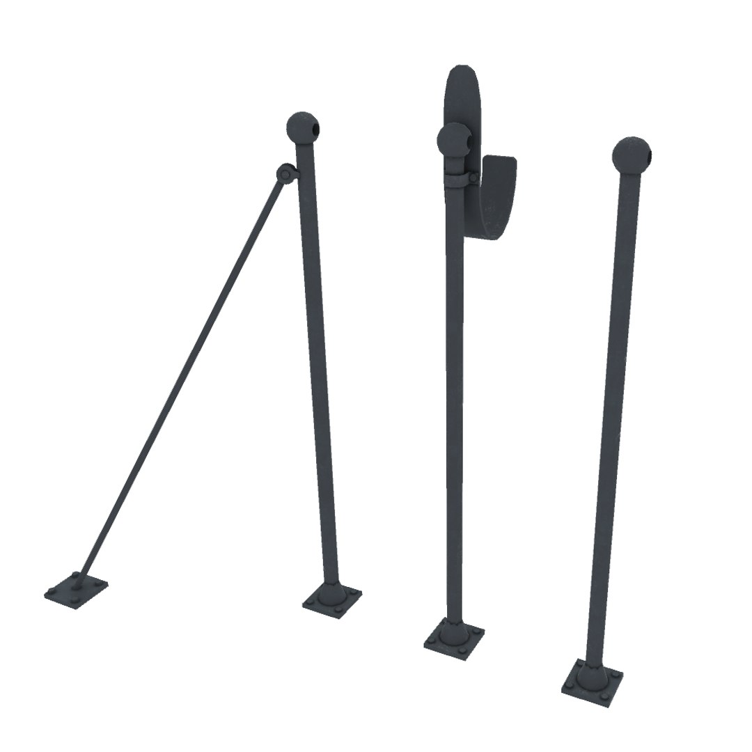 Rail Stanchion 3D Model - TurboSquid 1197326