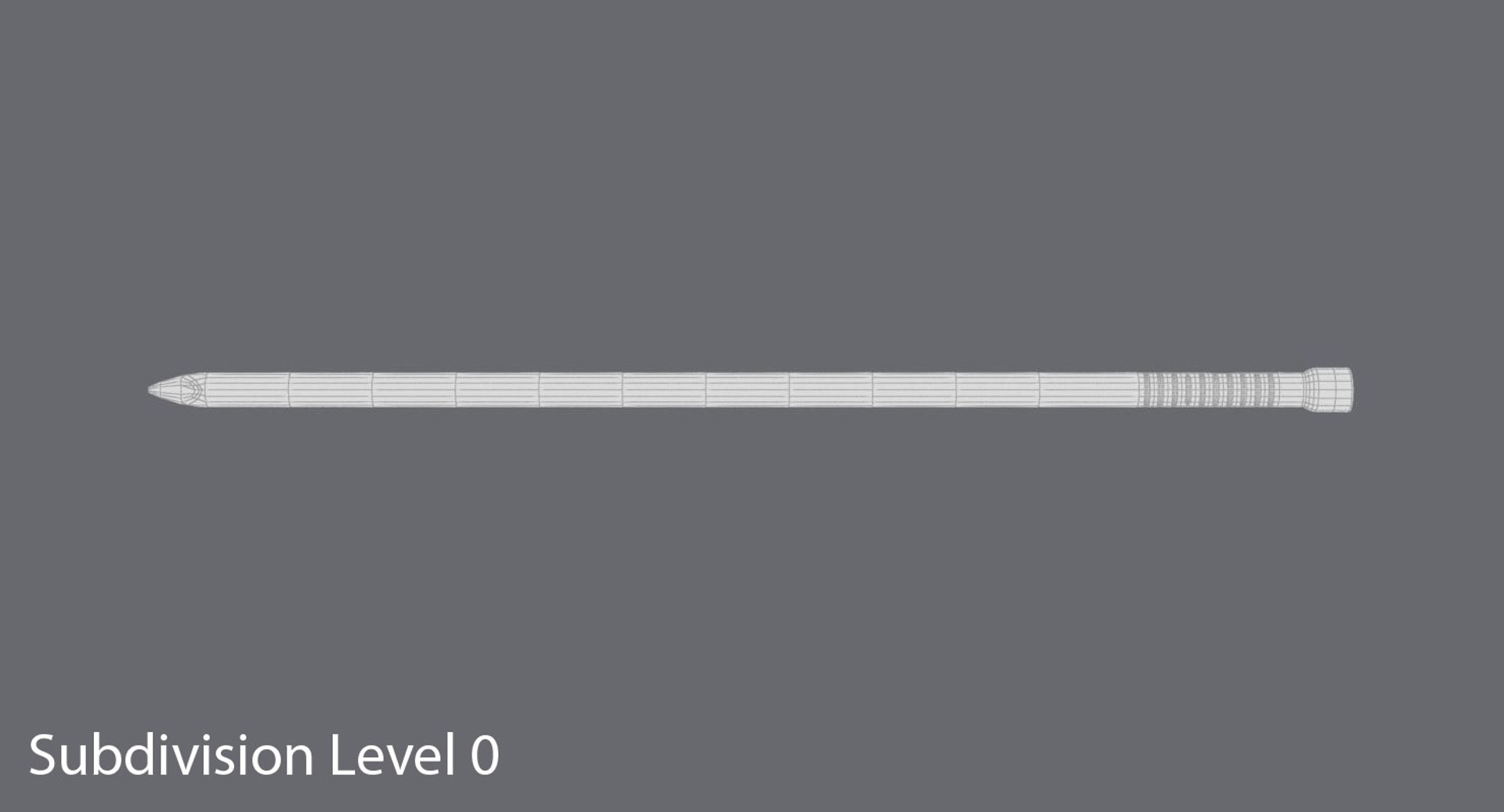 finishing nail long ridges 3d model