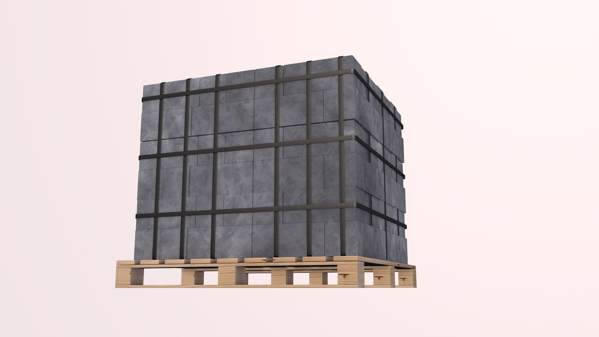 3D Pallet With Blocks Model - TurboSquid 1760318