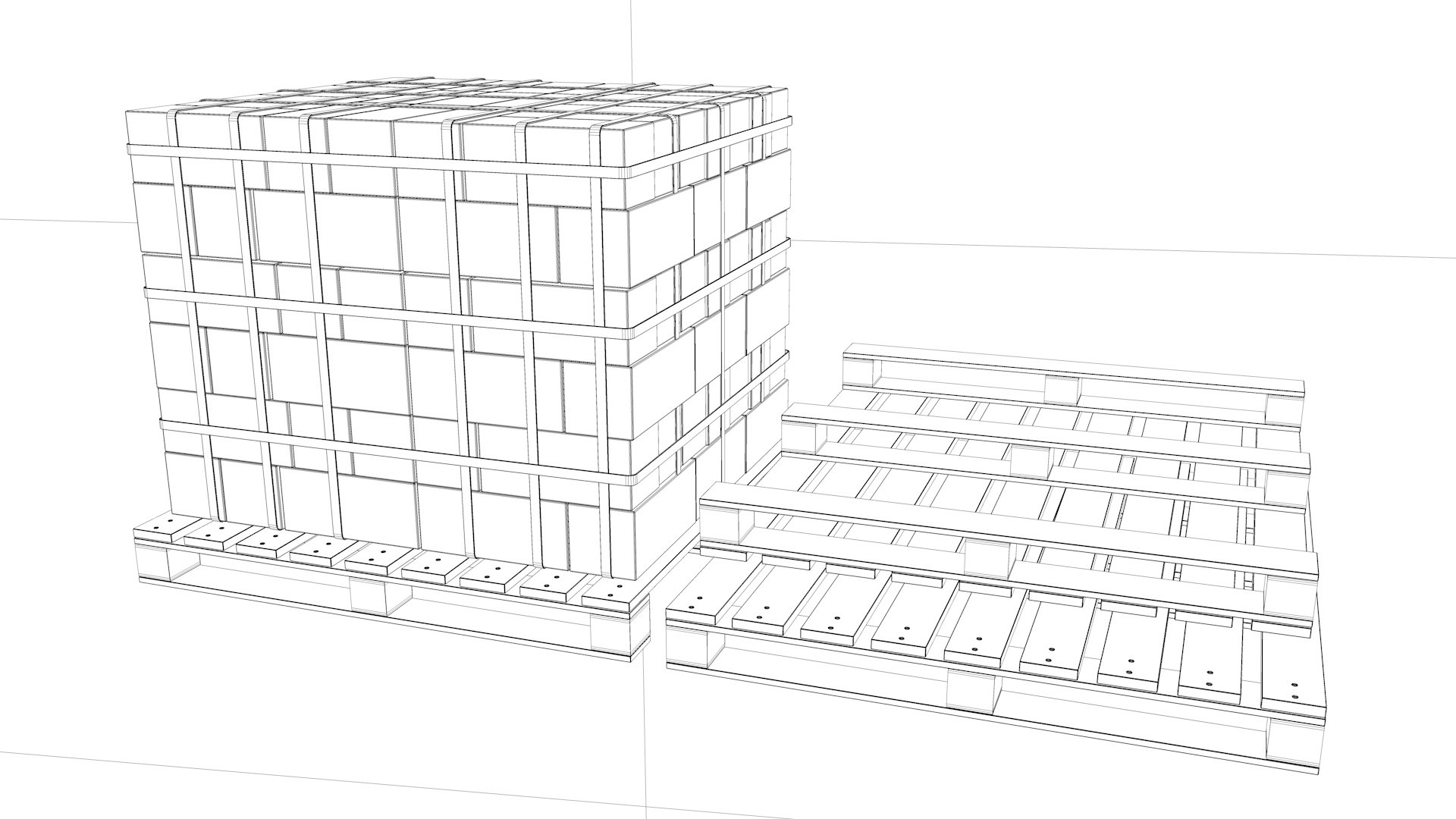3D Pallet With Blocks Model - TurboSquid 1760318