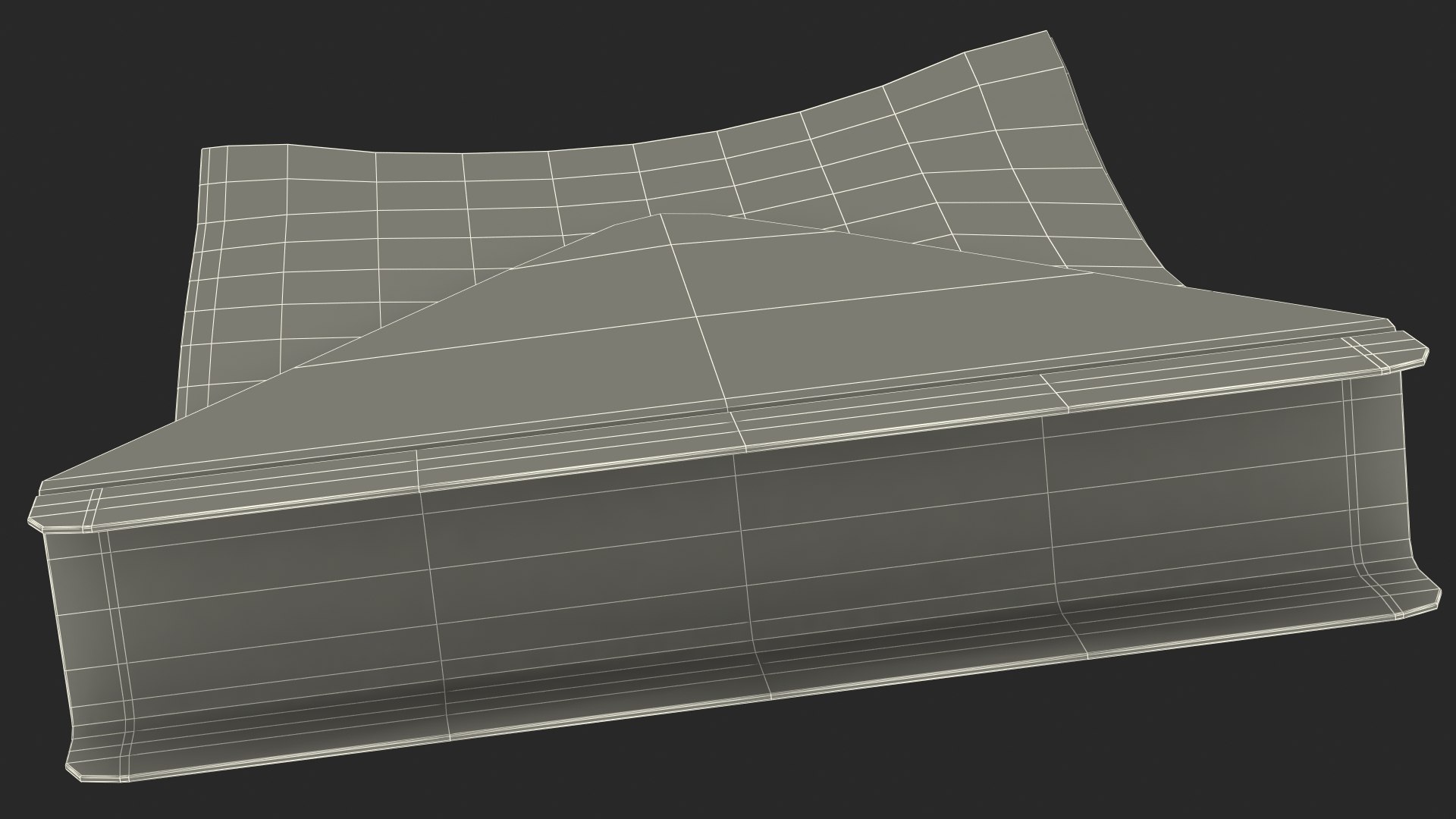 3D Model Angled Napkin Holder Brushed Stainless Steel - TurboSquid 1816303