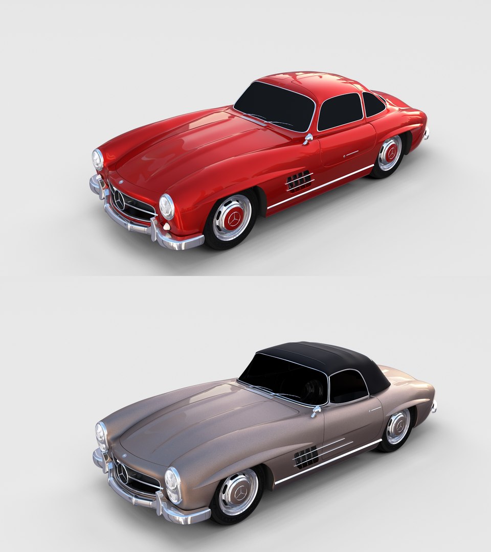 Pack mercedes 300sl 3D model - TurboSquid 1154603