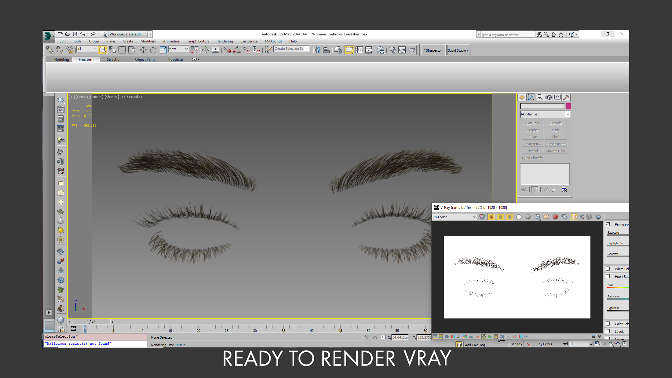 Womans Eyebrows and Eyelashes 3D model - TurboSquid 1889179