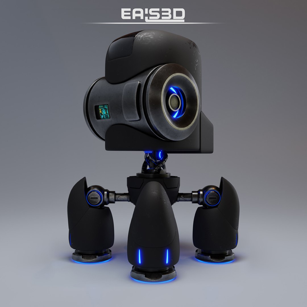 3D Cute Robot Spider Back - TurboSquid 2149389