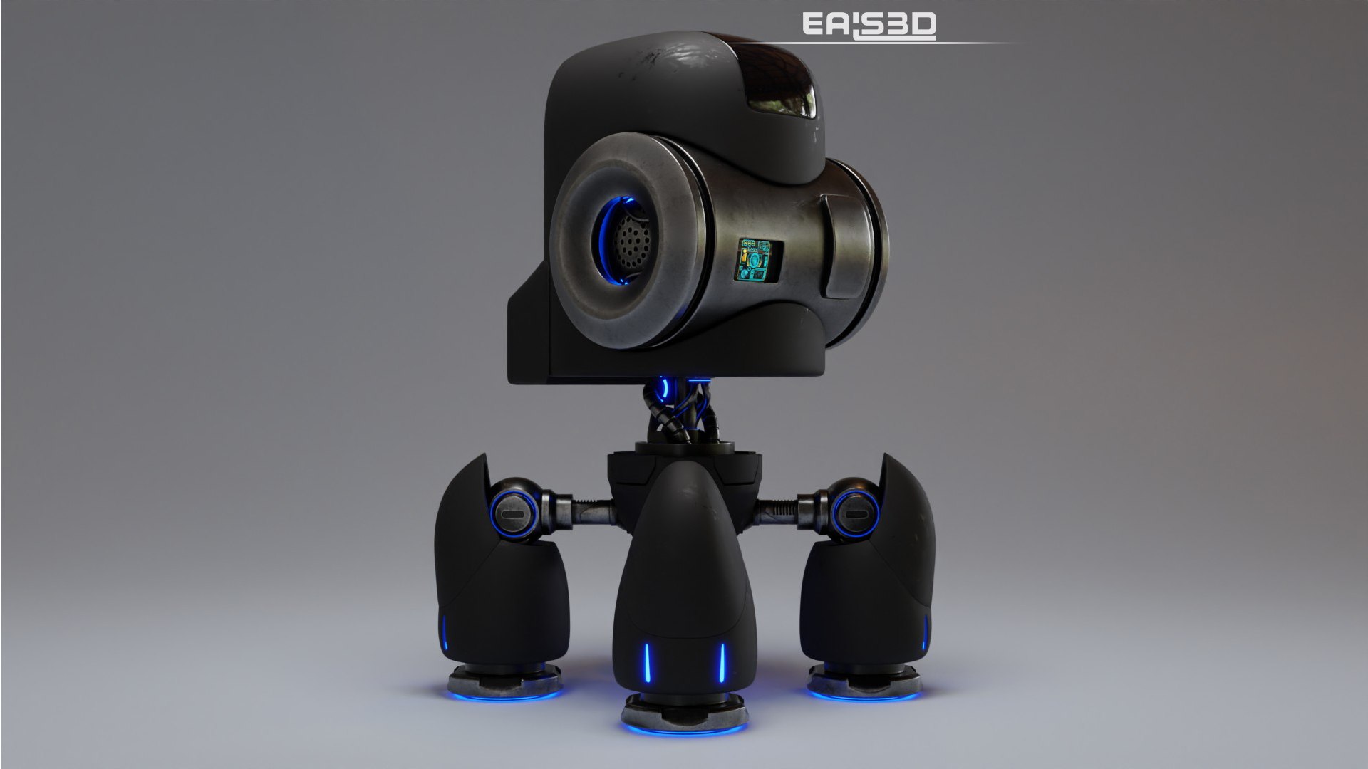 3D Cute Robot Spider Back - TurboSquid 2149389