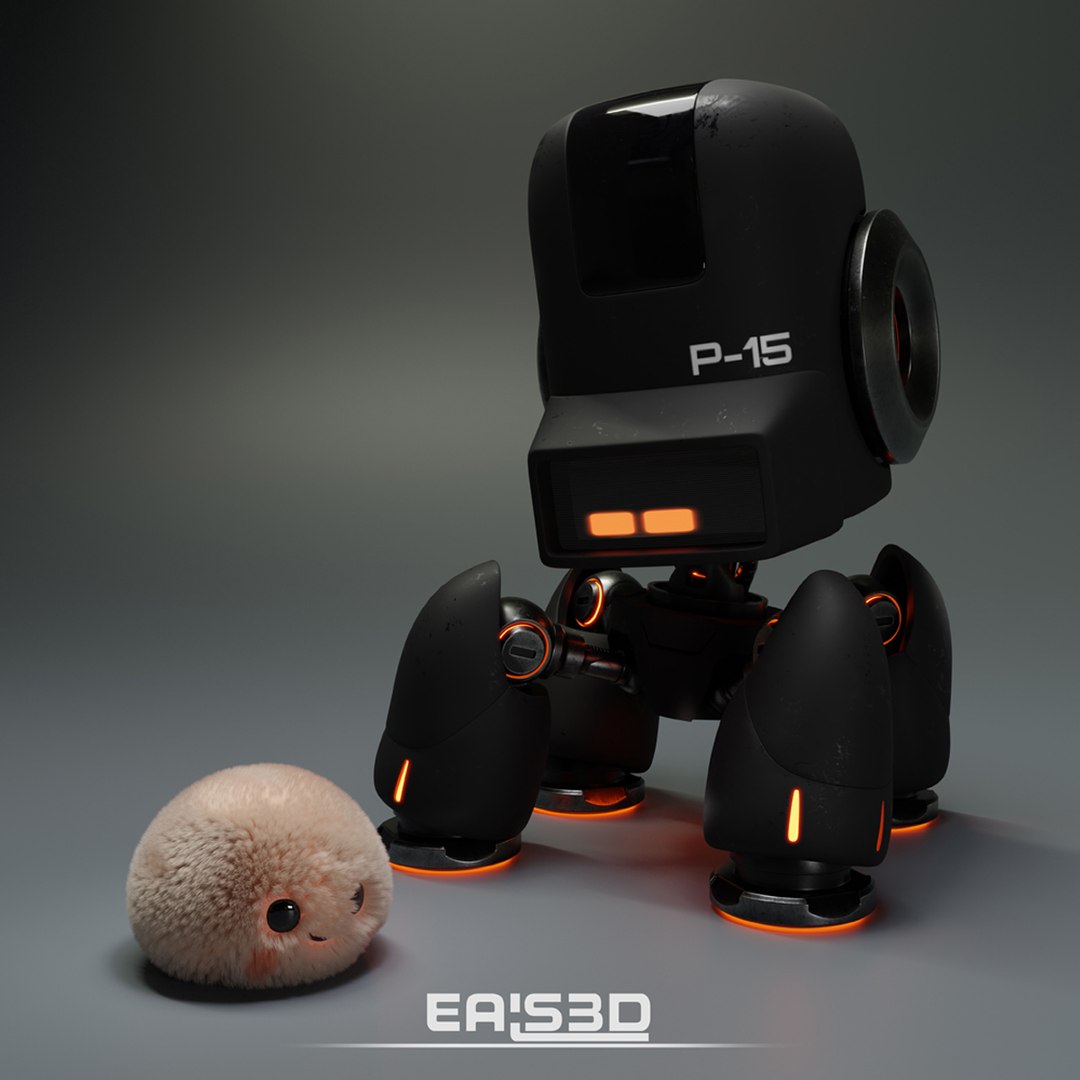 3D Cute Robot Spider Back - TurboSquid 2149389