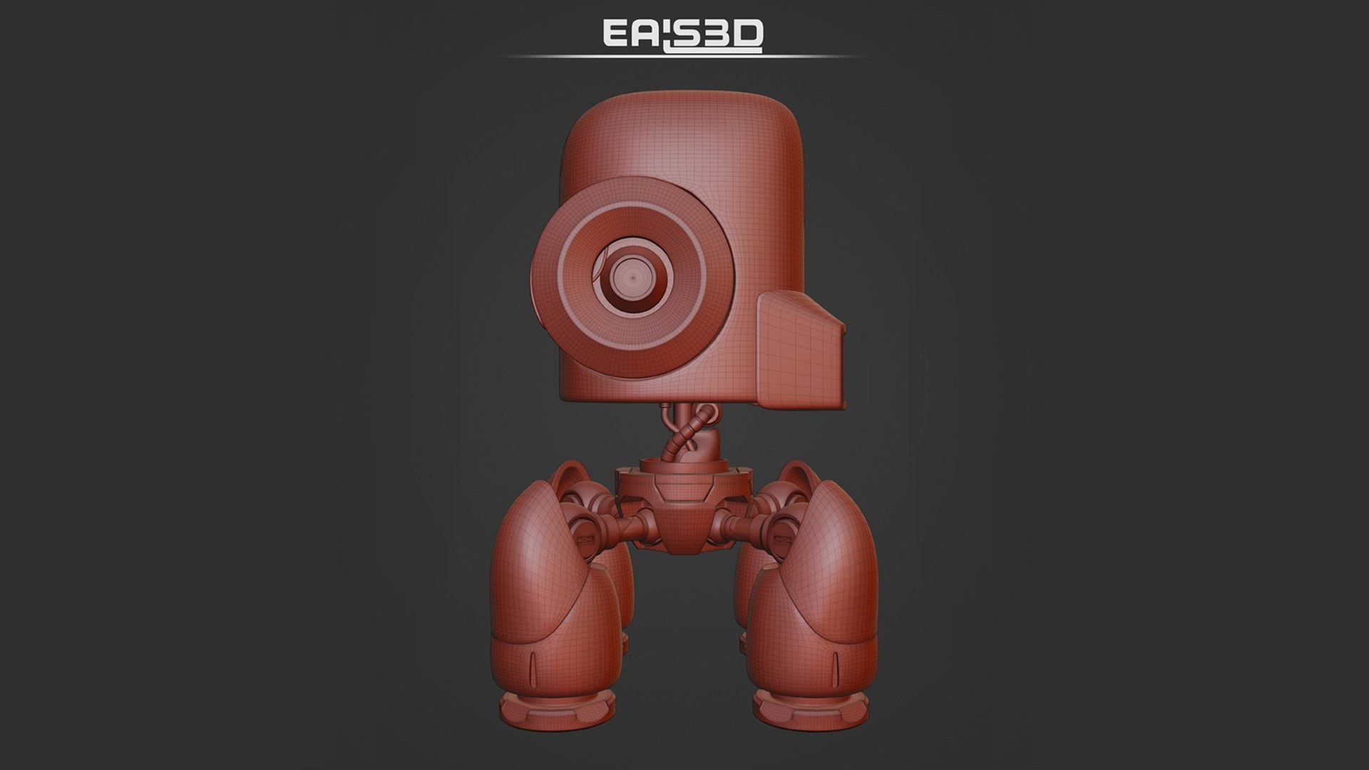 3D Cute Robot Spider Back - TurboSquid 2149389