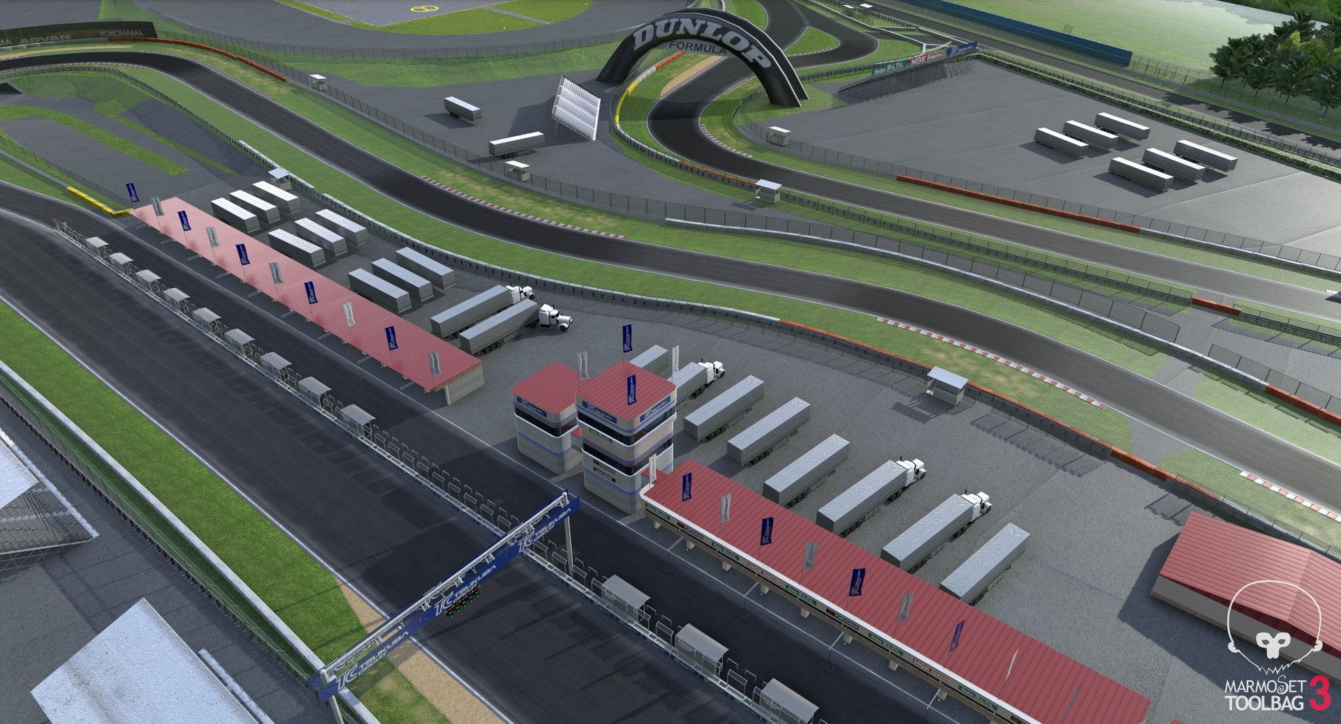 Tsukuba Circuit Race Track 3D Model - TurboSquid 1773615