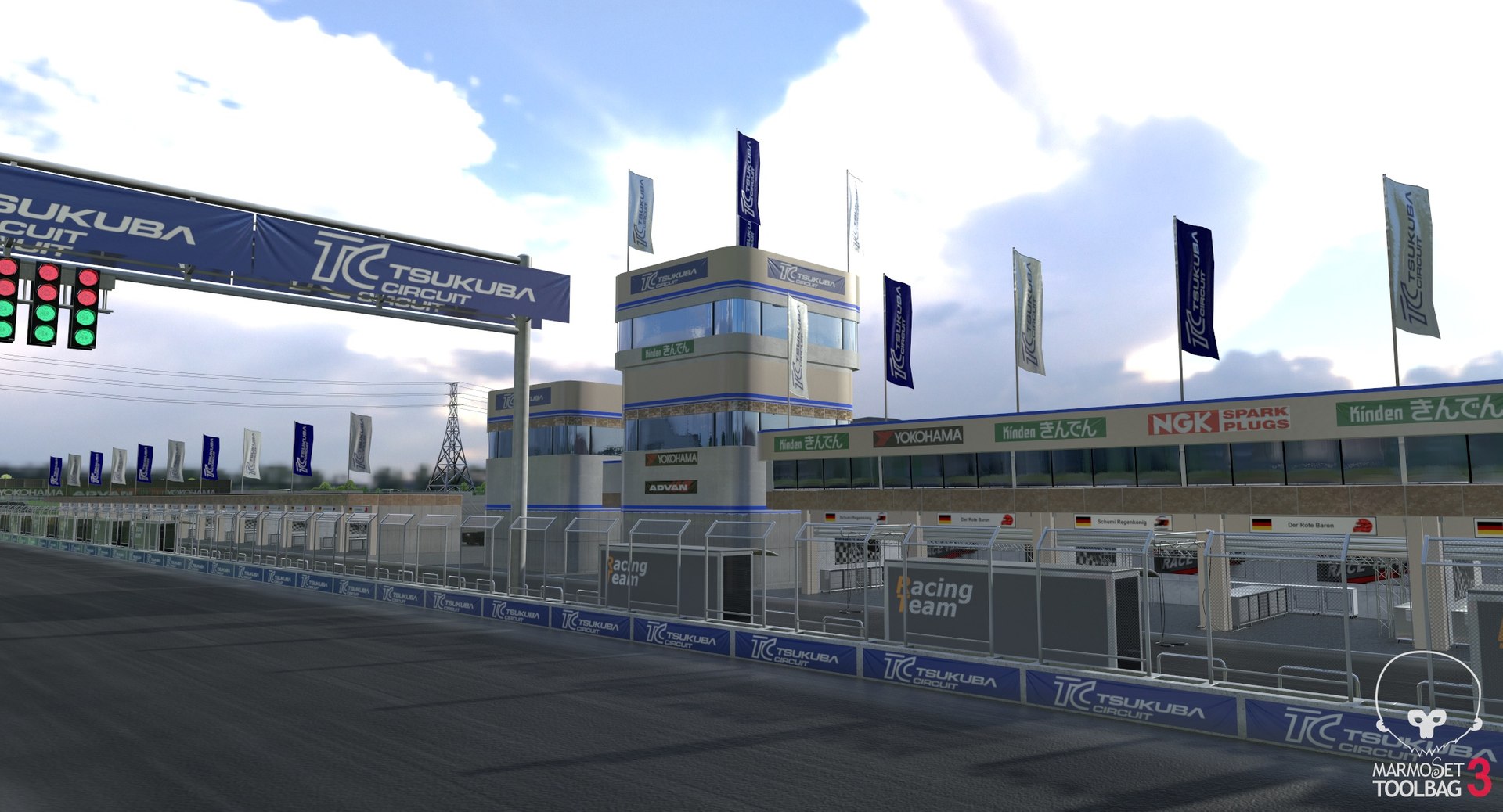 Tsukuba Circuit Race Track 3D Model - TurboSquid 1773615