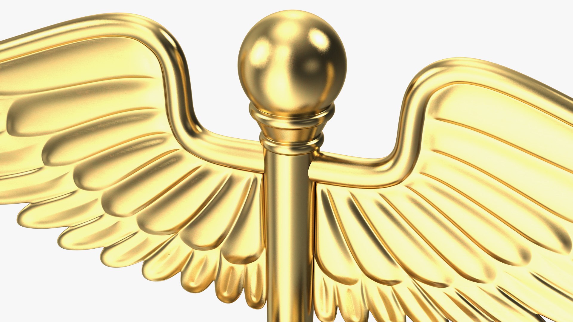 3D Model Golden Caduceus Symbol - TurboSquid 1496497