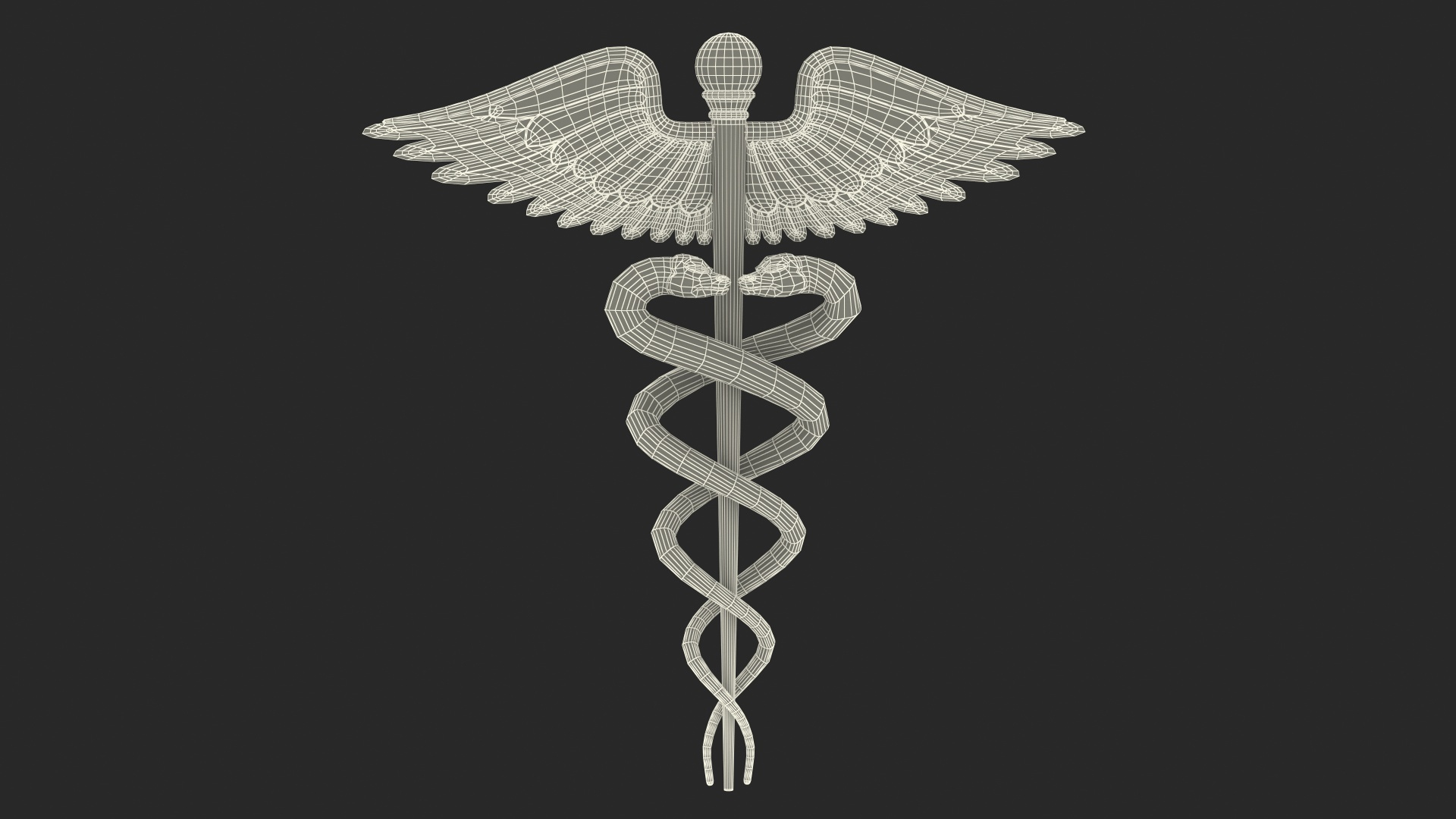 3D Model Golden Caduceus Symbol - TurboSquid 1496497