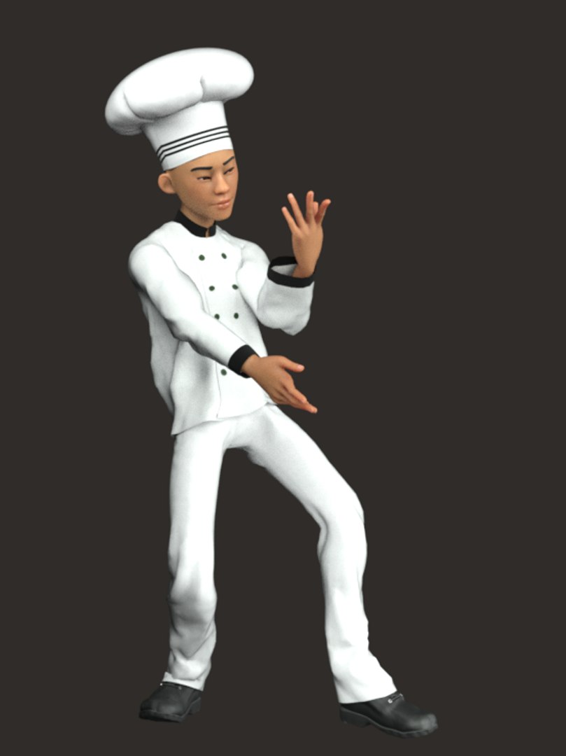 3D Cartoon 3D Rigged Food Maker Man Character Model - TurboSquid 2254444