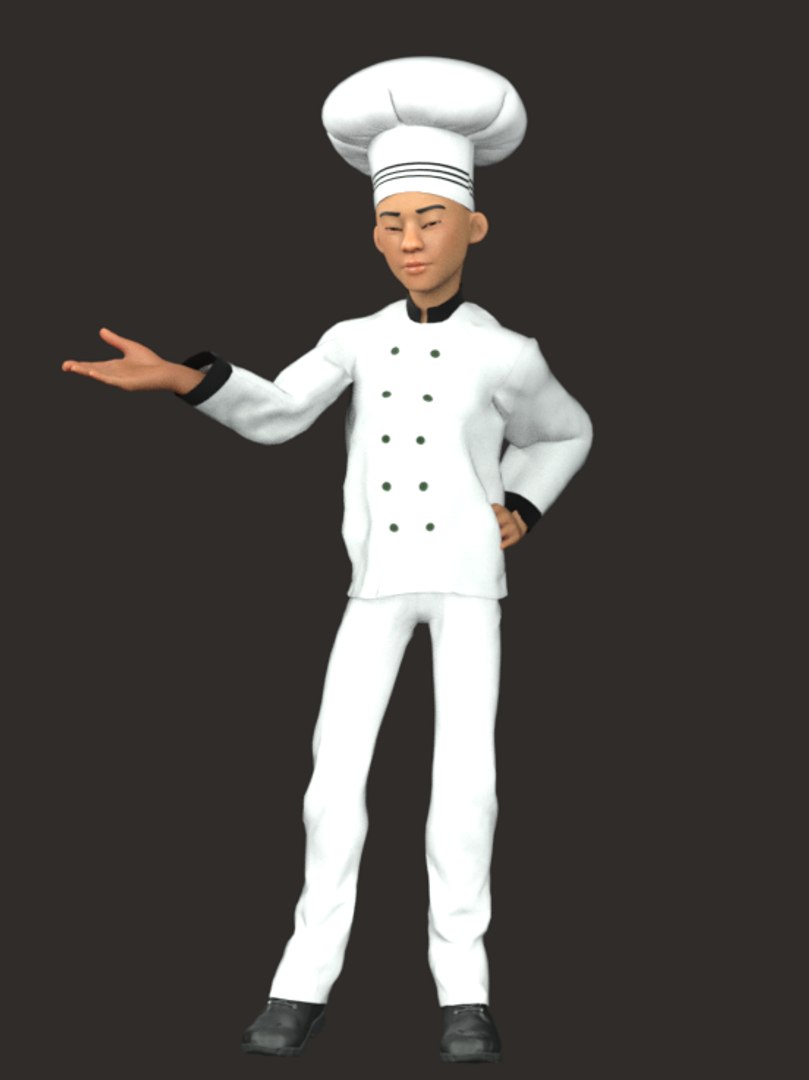 3D Cartoon 3D Rigged Food Maker Man Character Model - TurboSquid 2254444