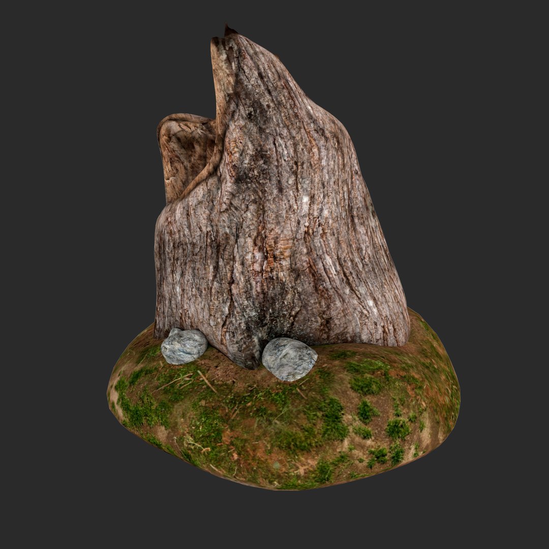 3d model tree stump