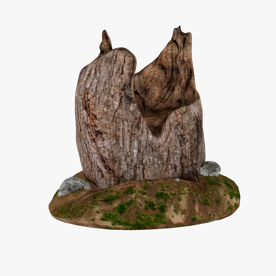3d model tree stump