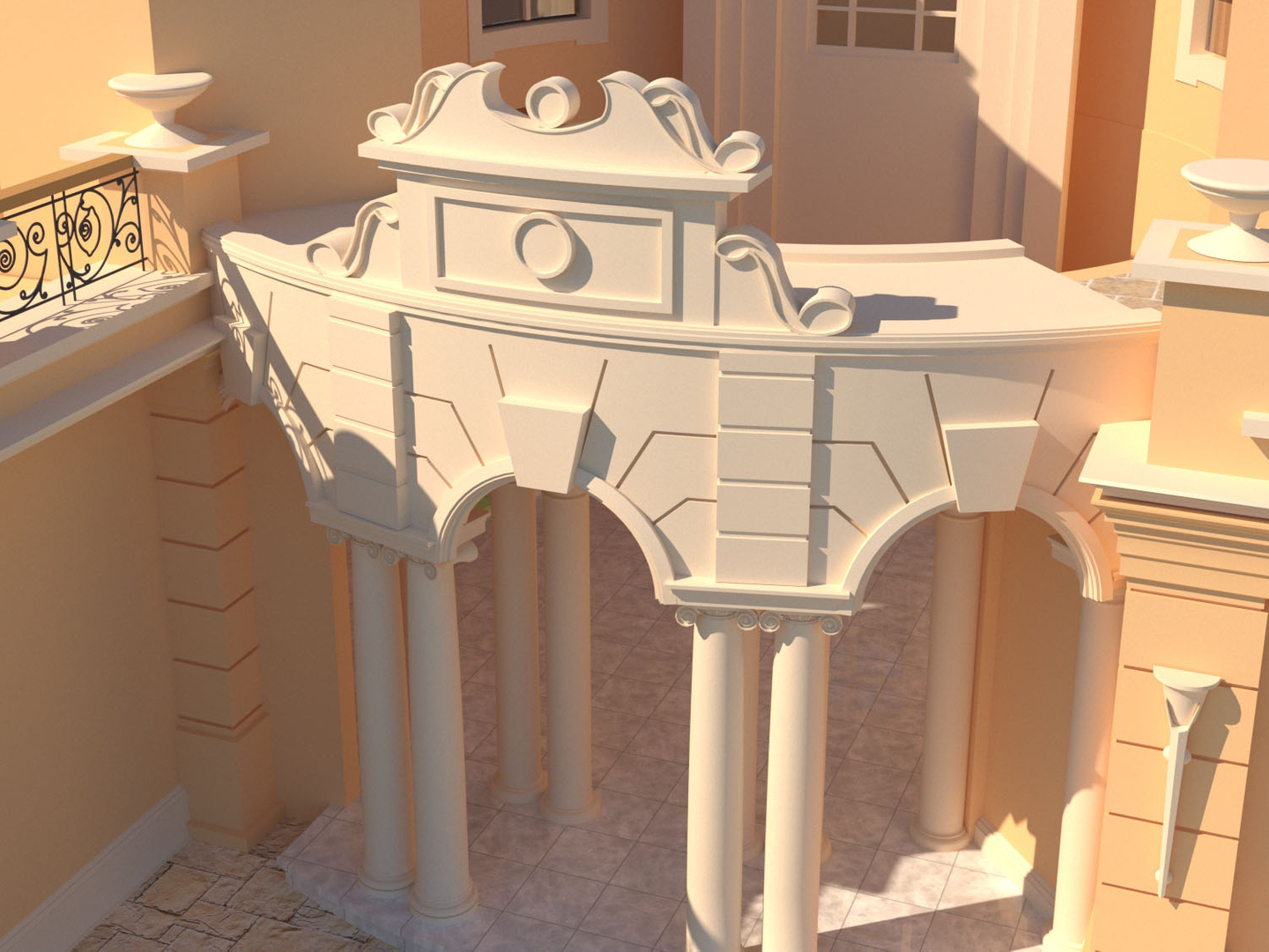 Roman villa 3D model - TurboSquid 1166858