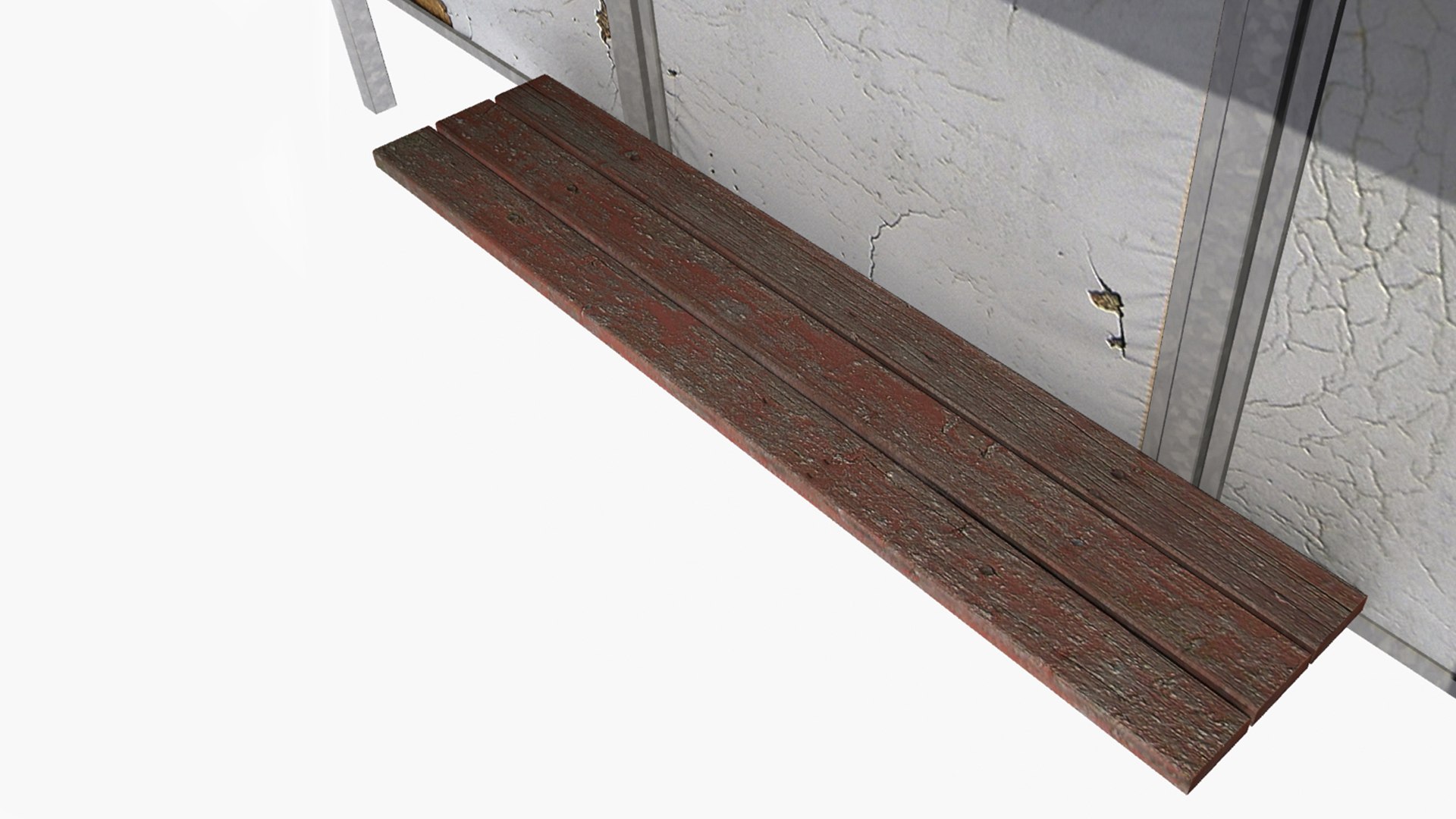 3D Shabby Bus Shelter Model - TurboSquid 1504437