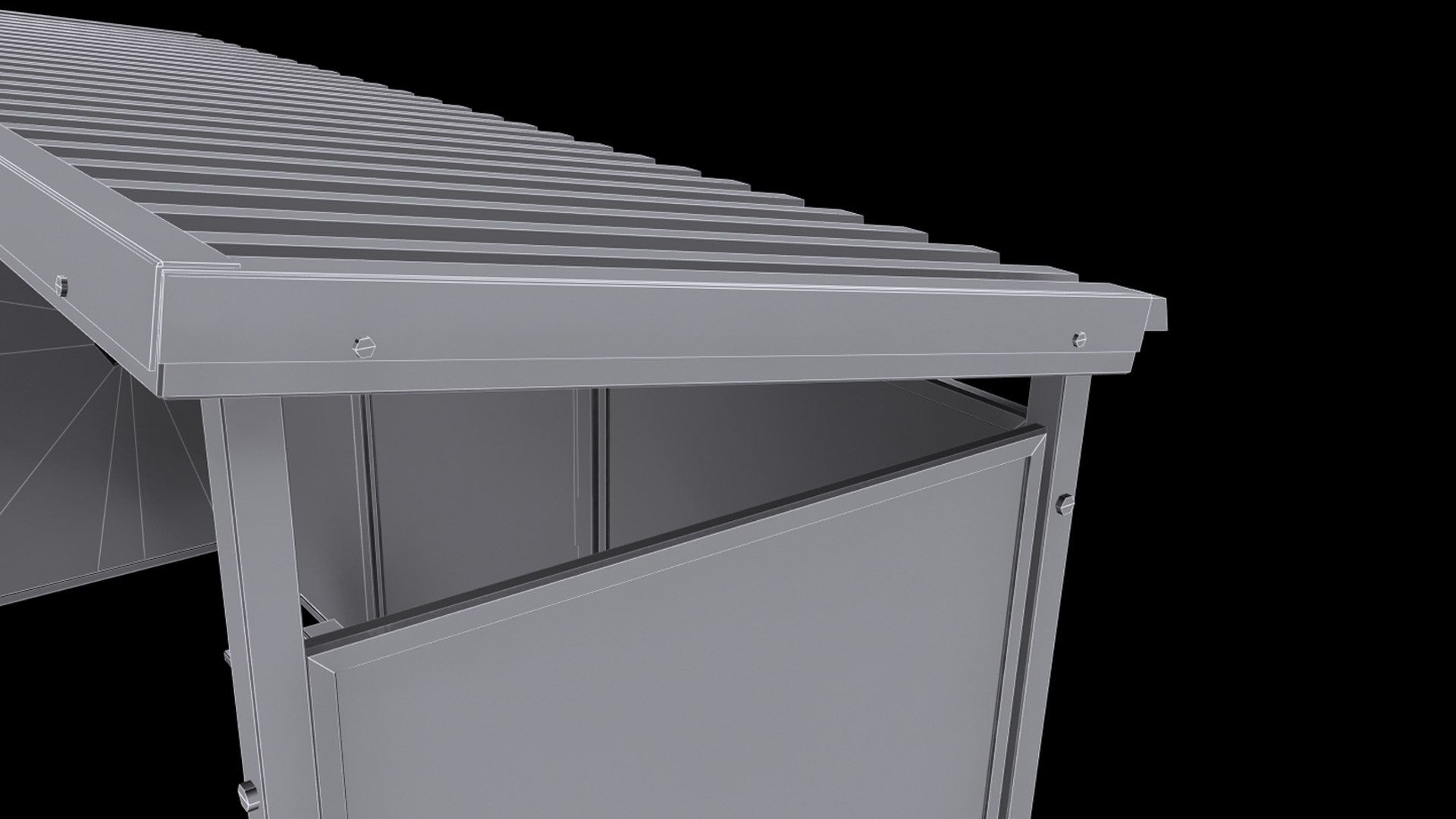 3D Shabby Bus Shelter Model - TurboSquid 1504437