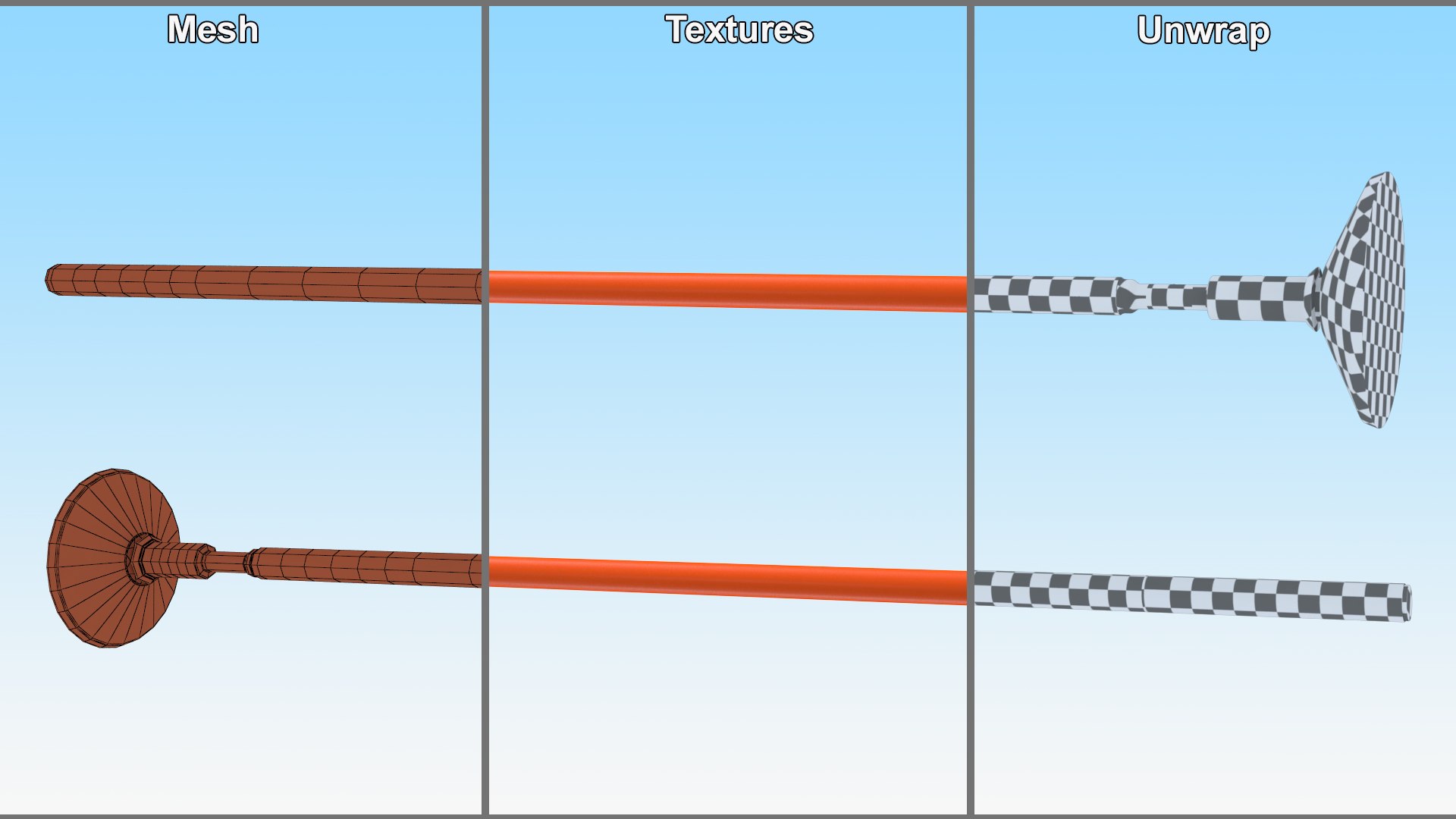Slalom Pole With Base 3D Model - TurboSquid 1964693