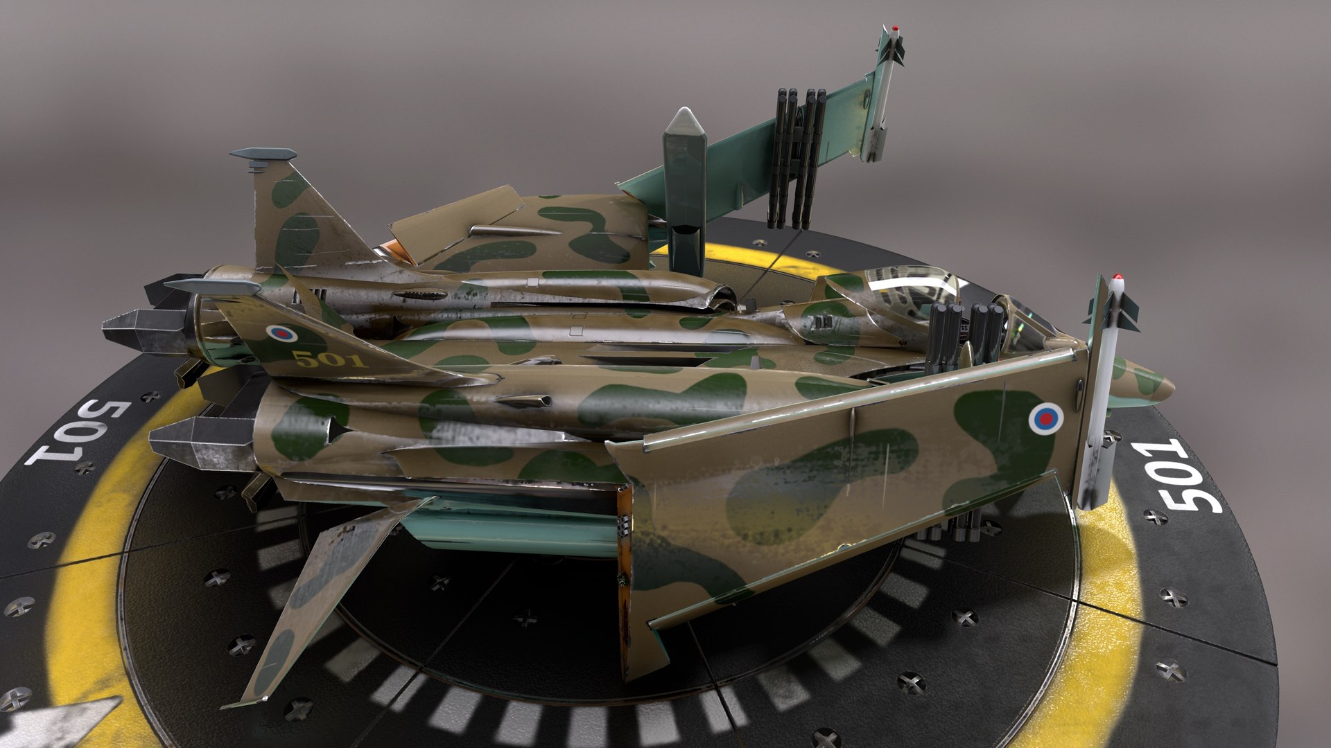 3D Model Airplane Ground Attack Boomerang - TurboSquid 1578141