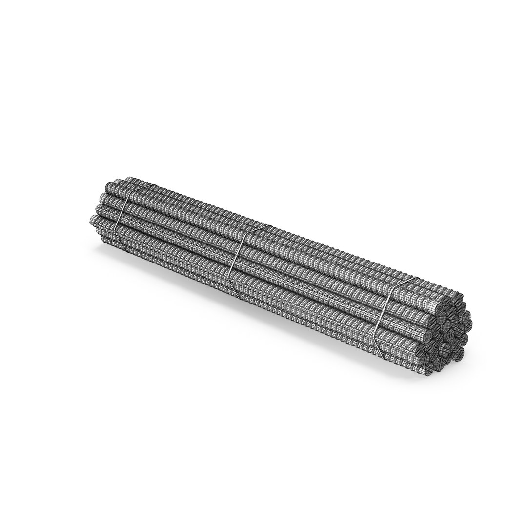 3D Stacked Metal Bars Model - TurboSquid 2087348