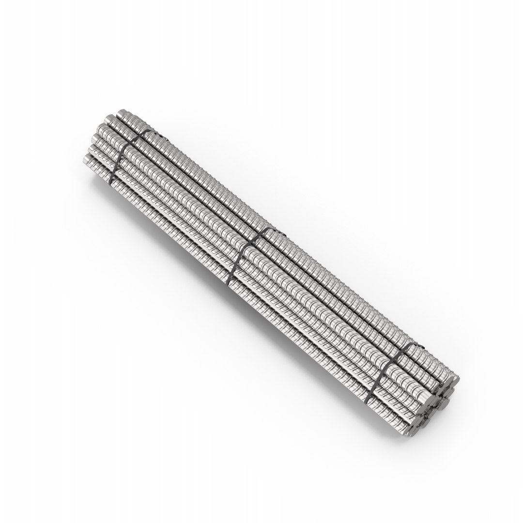 3D Stacked Metal Bars Model - TurboSquid 2087348