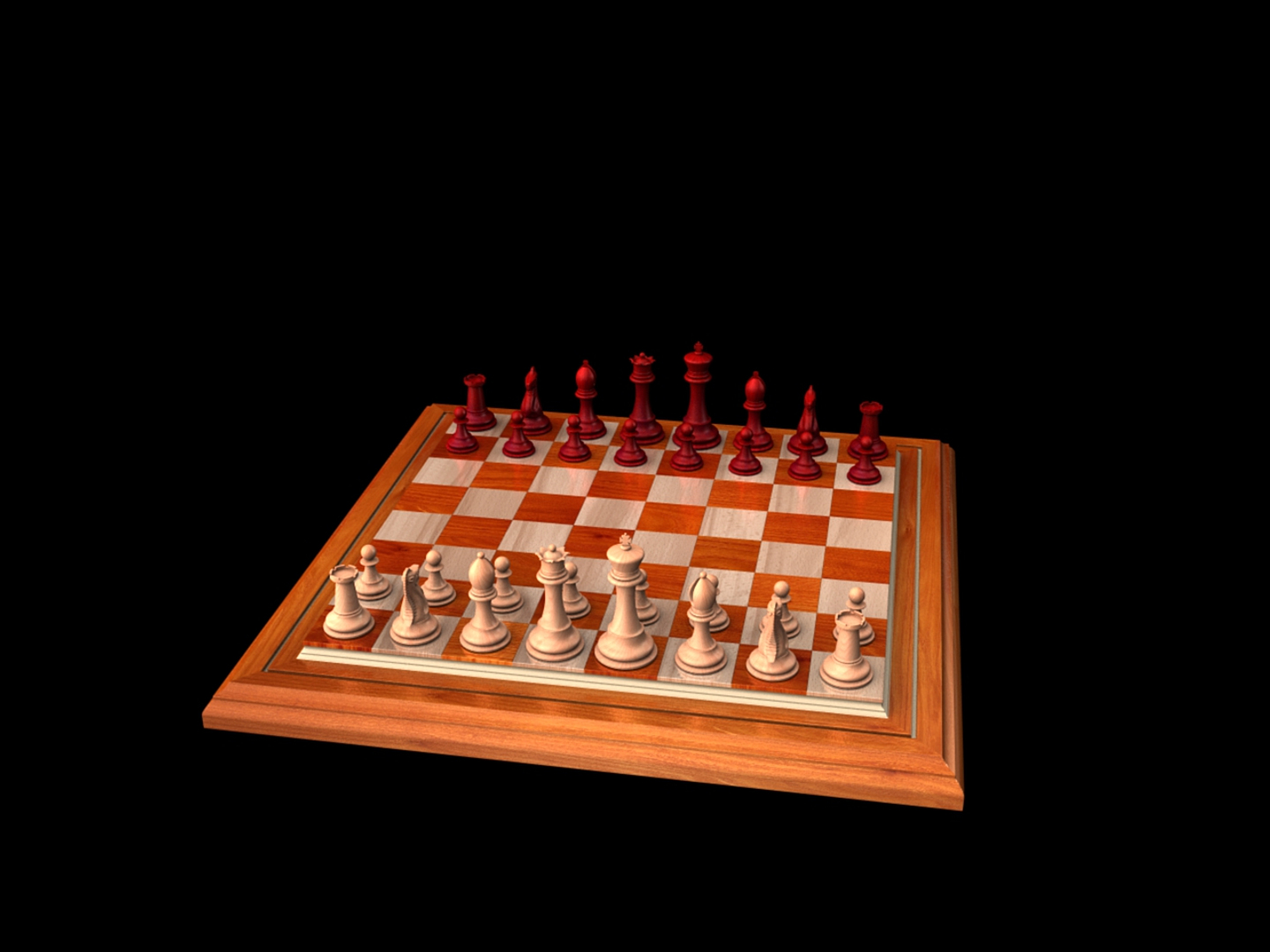 3d Staunton Chess Set