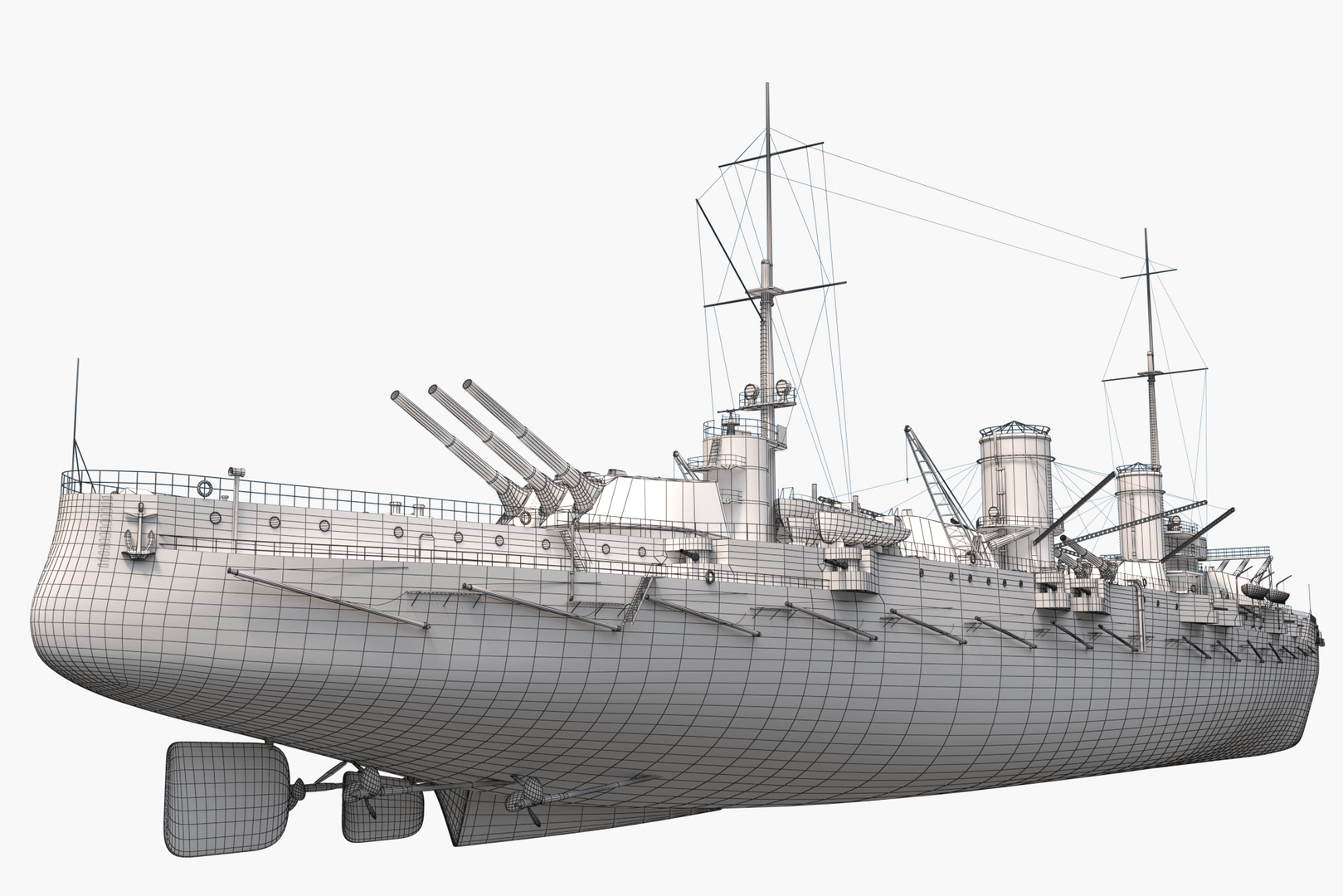 Sevastopol battleship ussr 3D model - TurboSquid 1634678