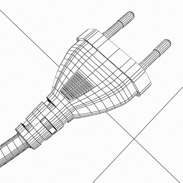 european power plug 3d model