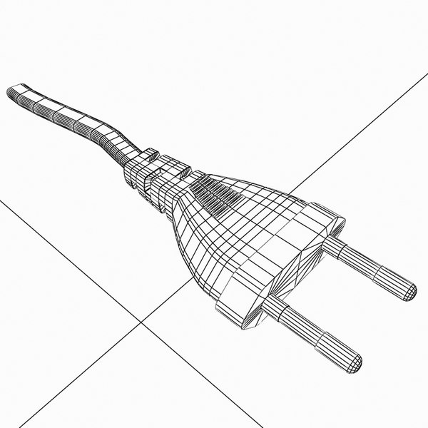 european power plug 3d model