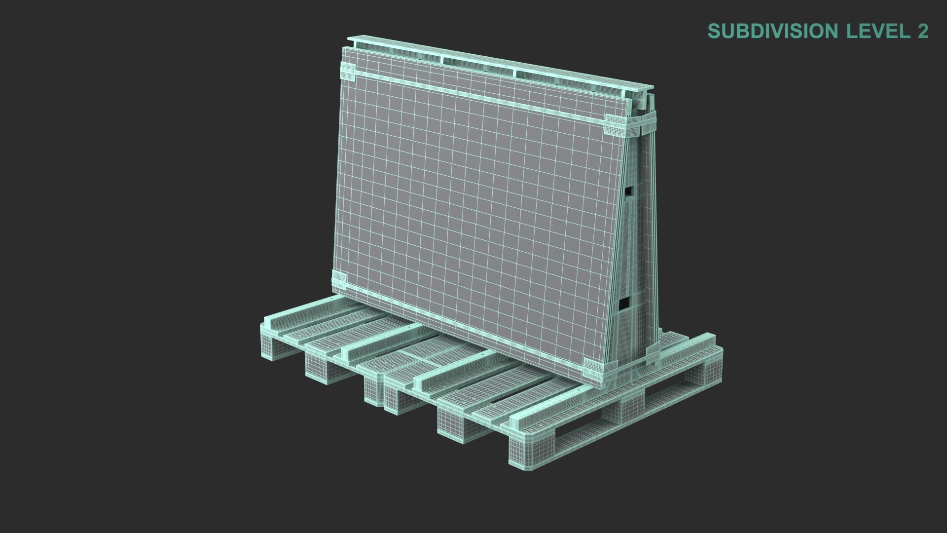 3D Double A-Frame Pallet - TurboSquid 2040235