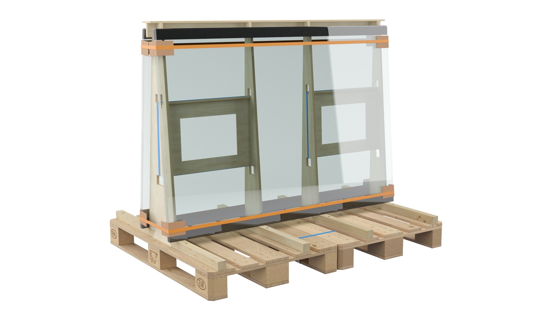 3D Double A-Frame Pallet - TurboSquid 2040235