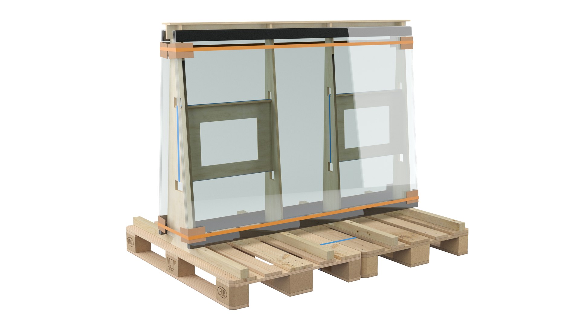 3D Double A-Frame Pallet - TurboSquid 2040235